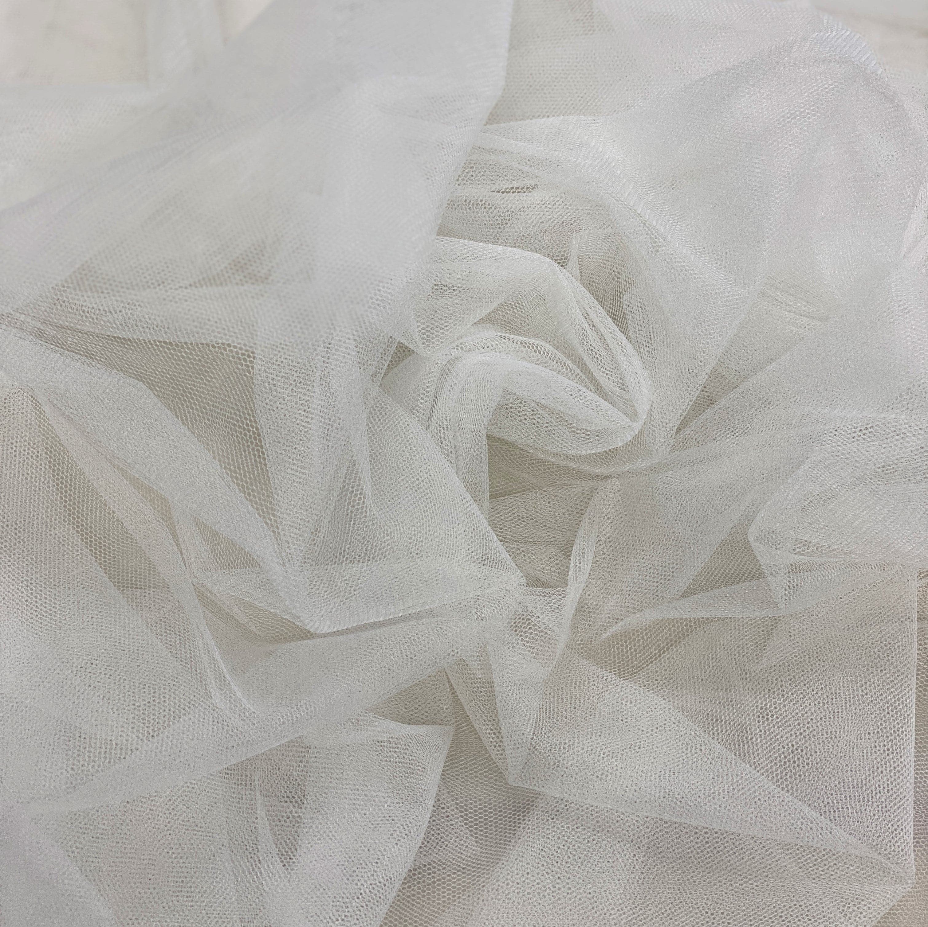 Recycled Silky Tulle Silk White | Wholesale Fabric Australia | Silk World