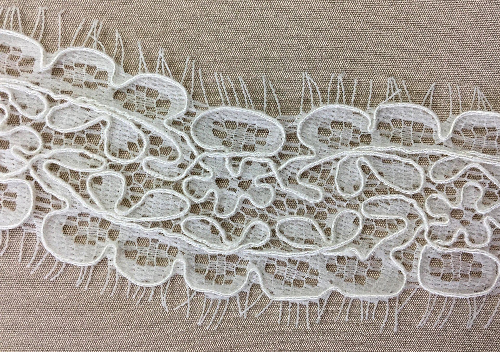 Corded Lace Trim (1482t) Ivory |Wholesale Fabric |Silk World