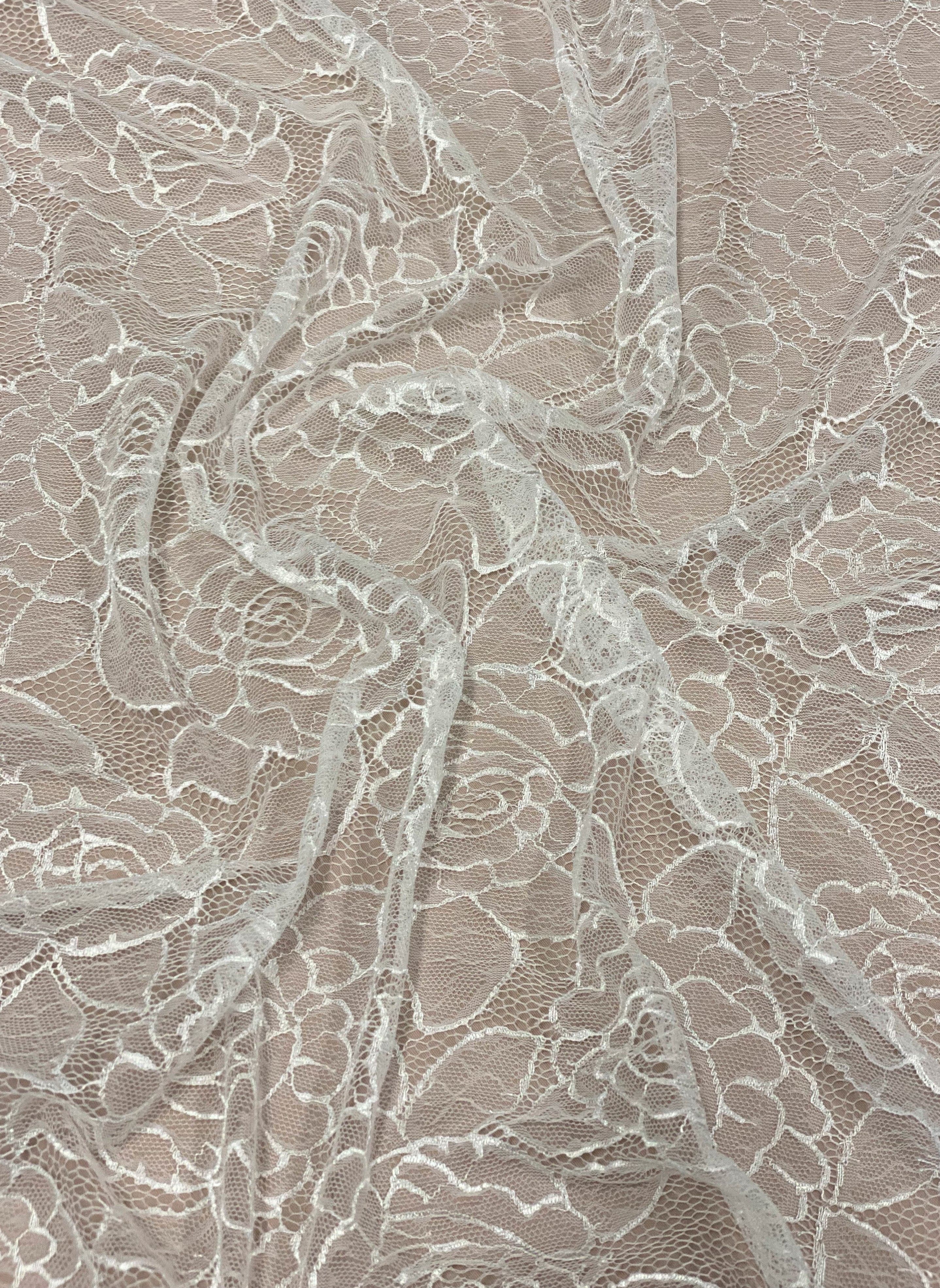 Fine rose Lace 1653 Ivory | Wholesale Fabric Australia - Buy Lace, Silk ...