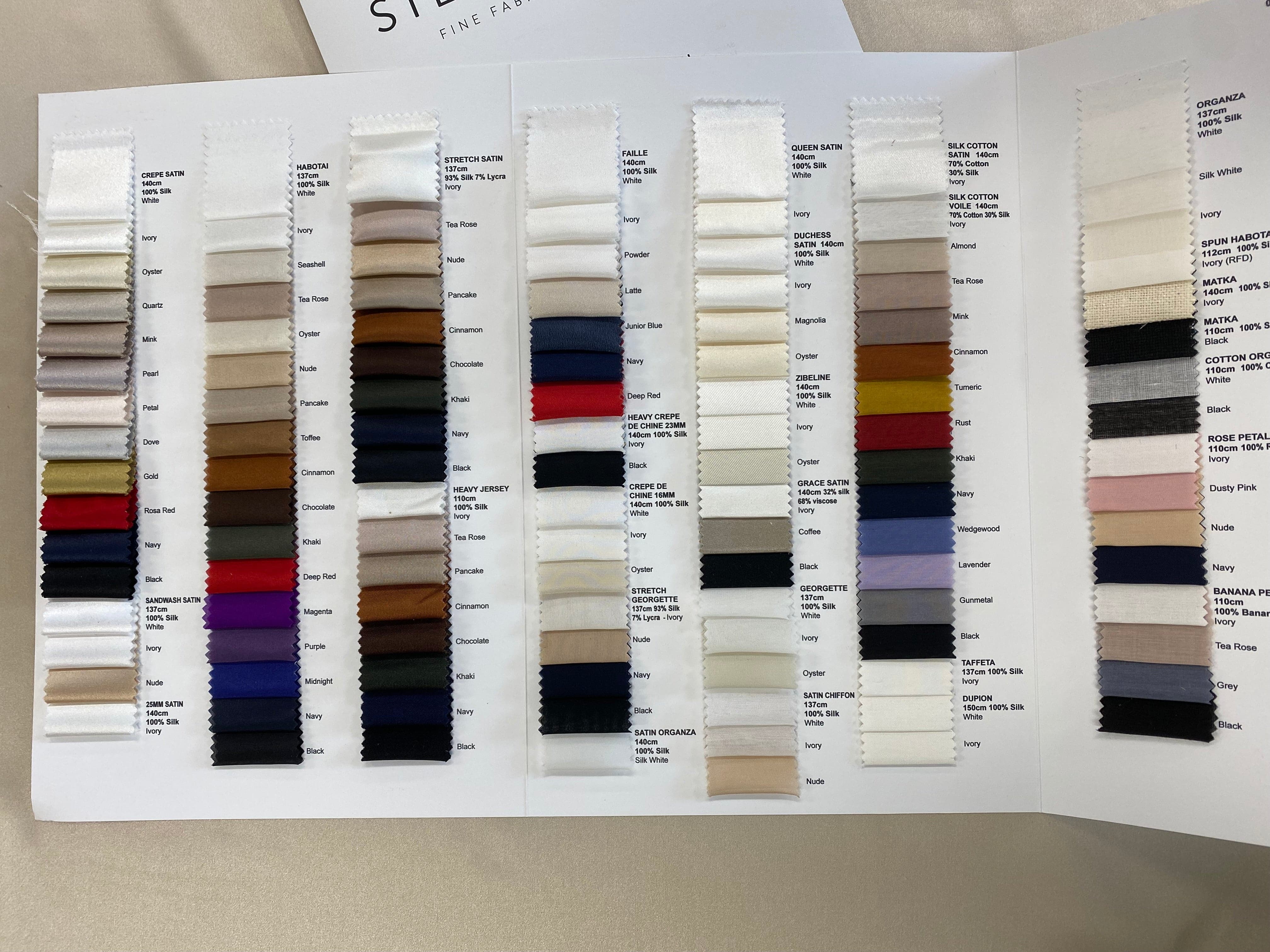 Sample Card Bridal | Wholesale | Bridal Fabric | Silk World