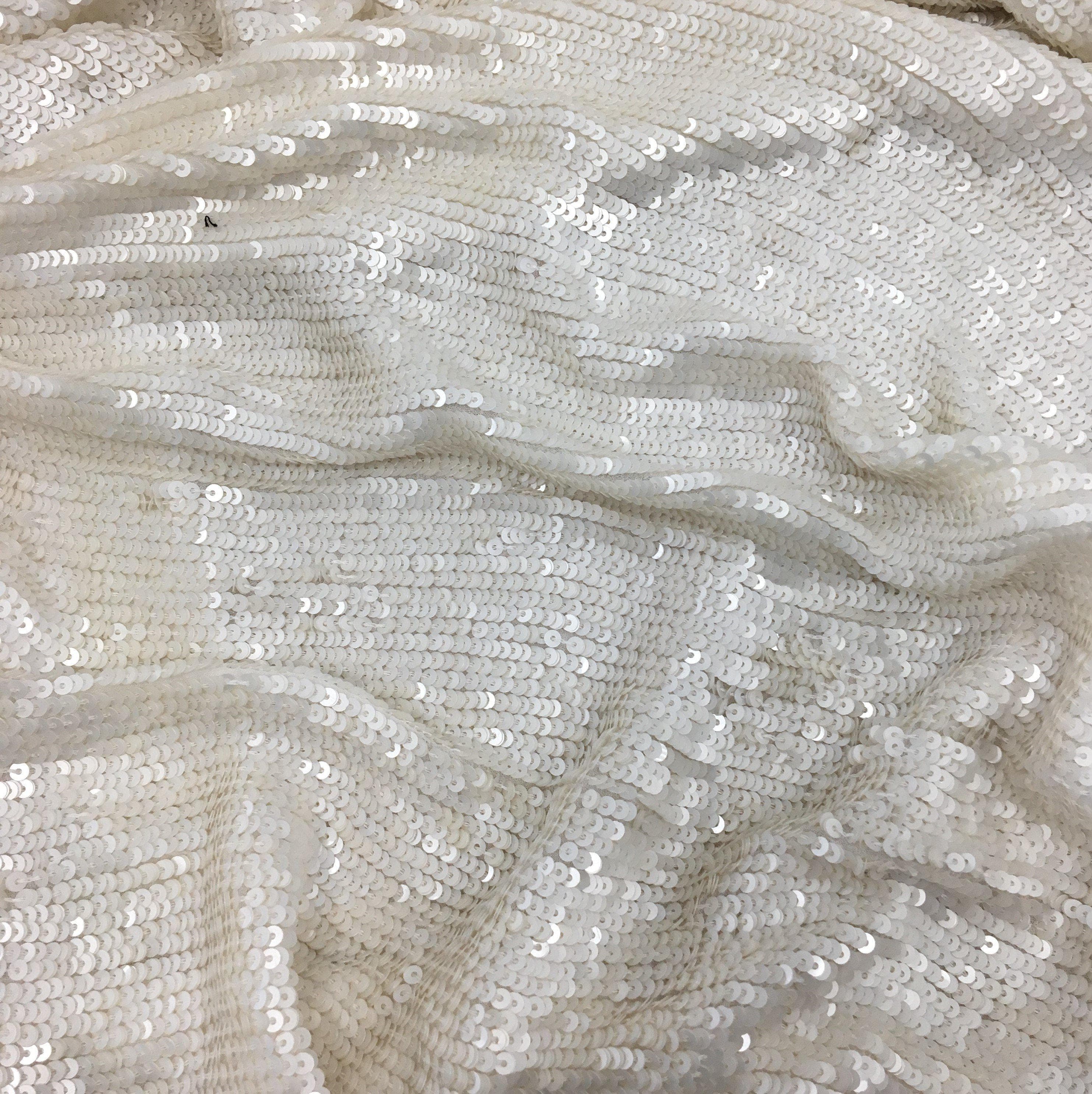 Sequin Georgette Ivory | will you choose? | Silk World