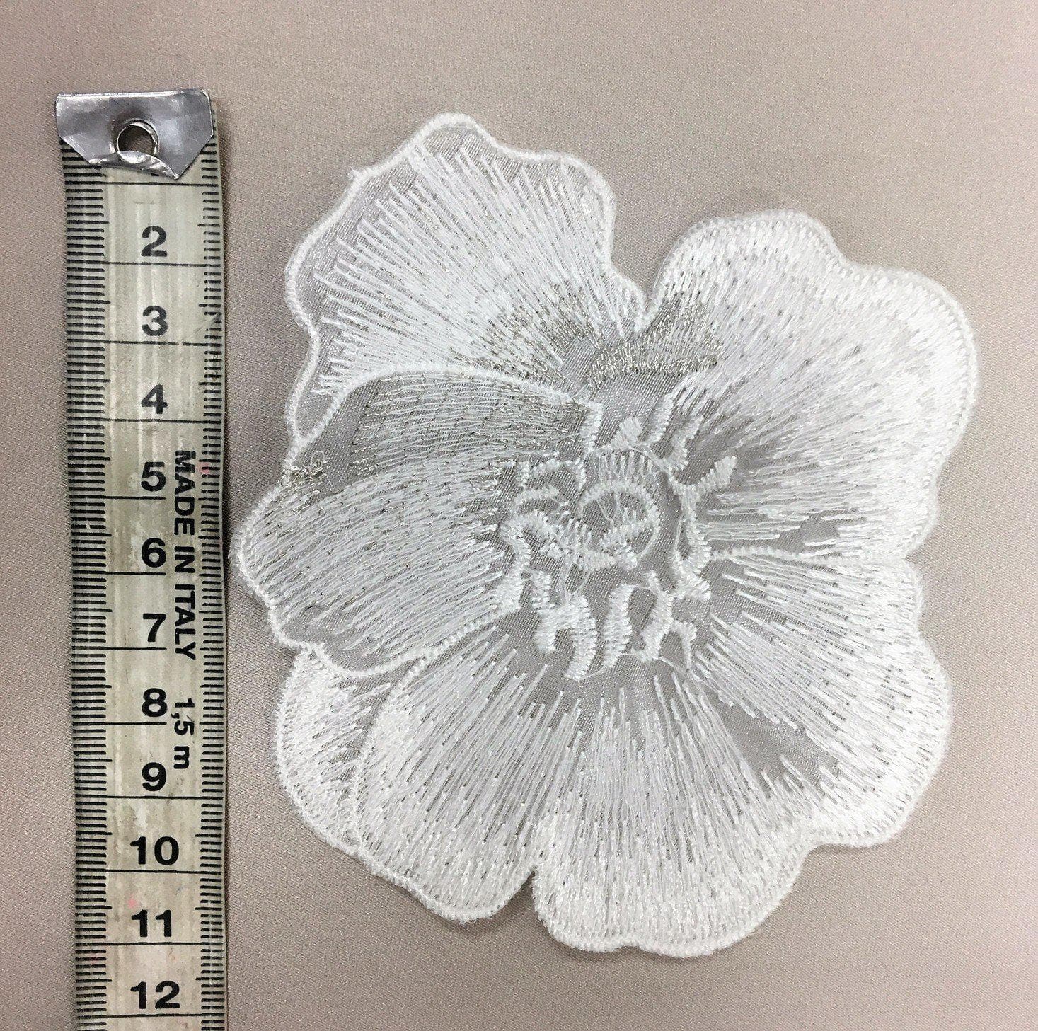 Flower Large Ivory Silver – Silk World