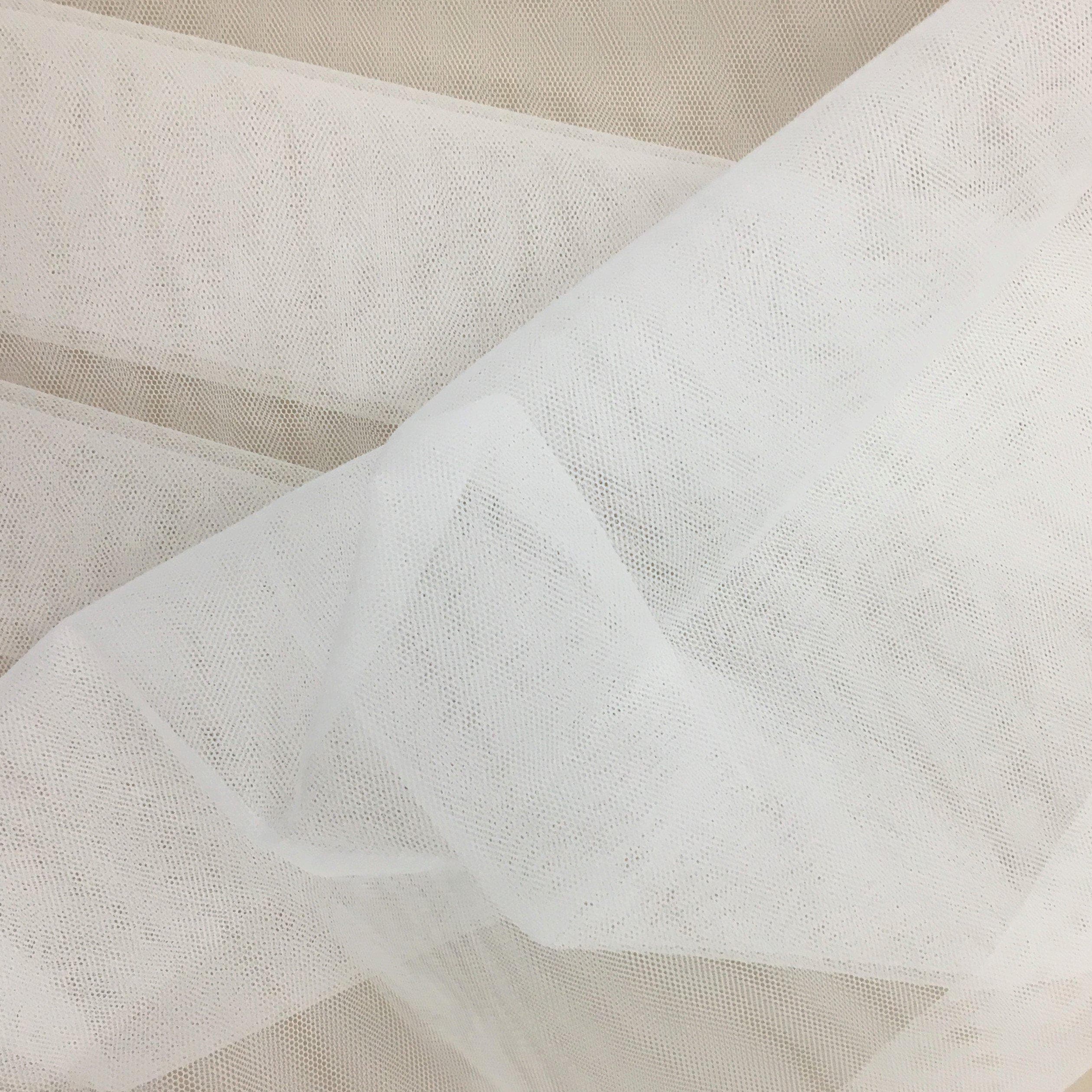 Stiff Net Silk White – Silk World
