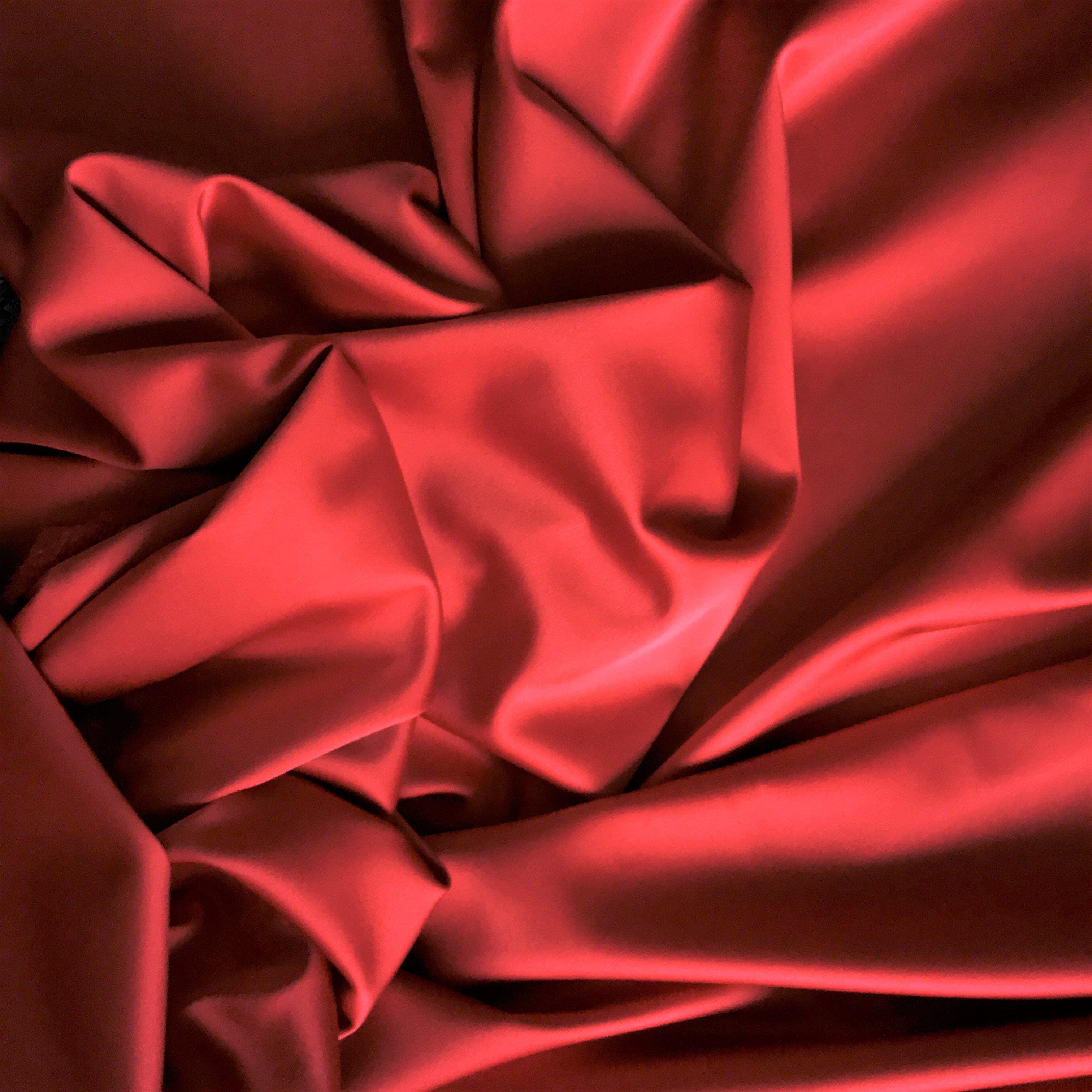 Stretch Polyester Satin Red | Wholesale Fabric | Silk World