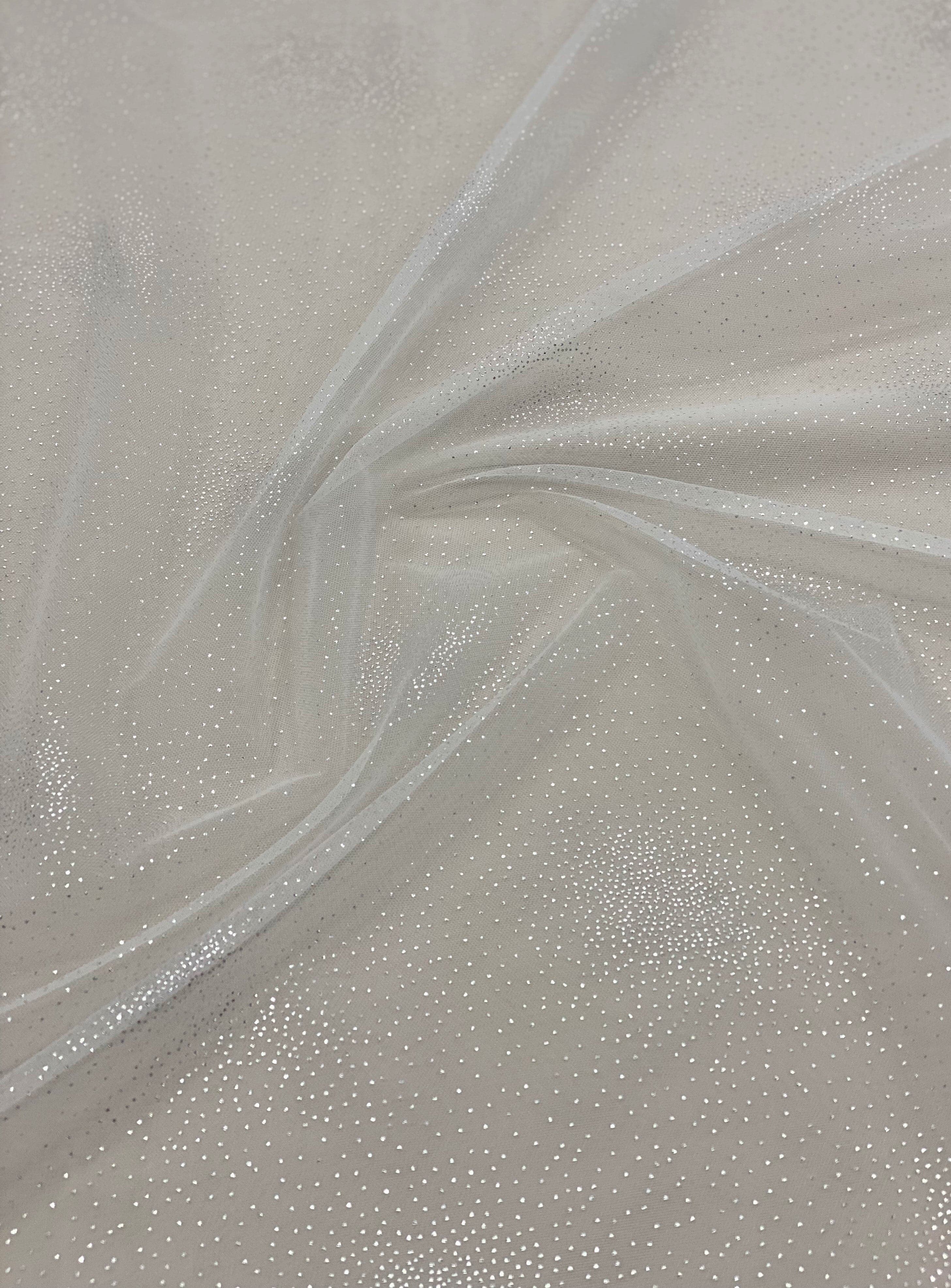 Sparkle Tulle Off White/ Silver | Wholesale | Silk World